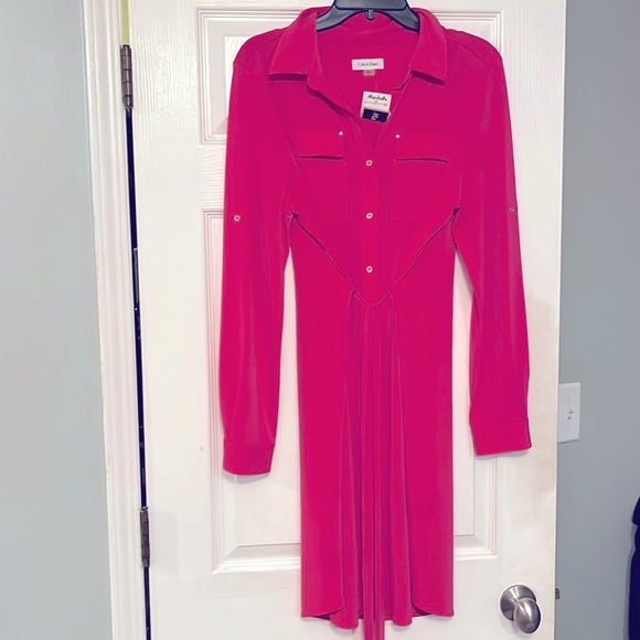 Calvin Klein | Dresses | Hot Pink Calvin Klein Work Dress | Poshmark